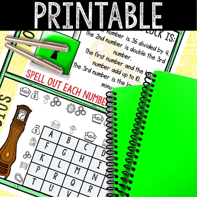 Escape Room for Kids - Printable Party Game – Magic Key Escape Room Kit ...