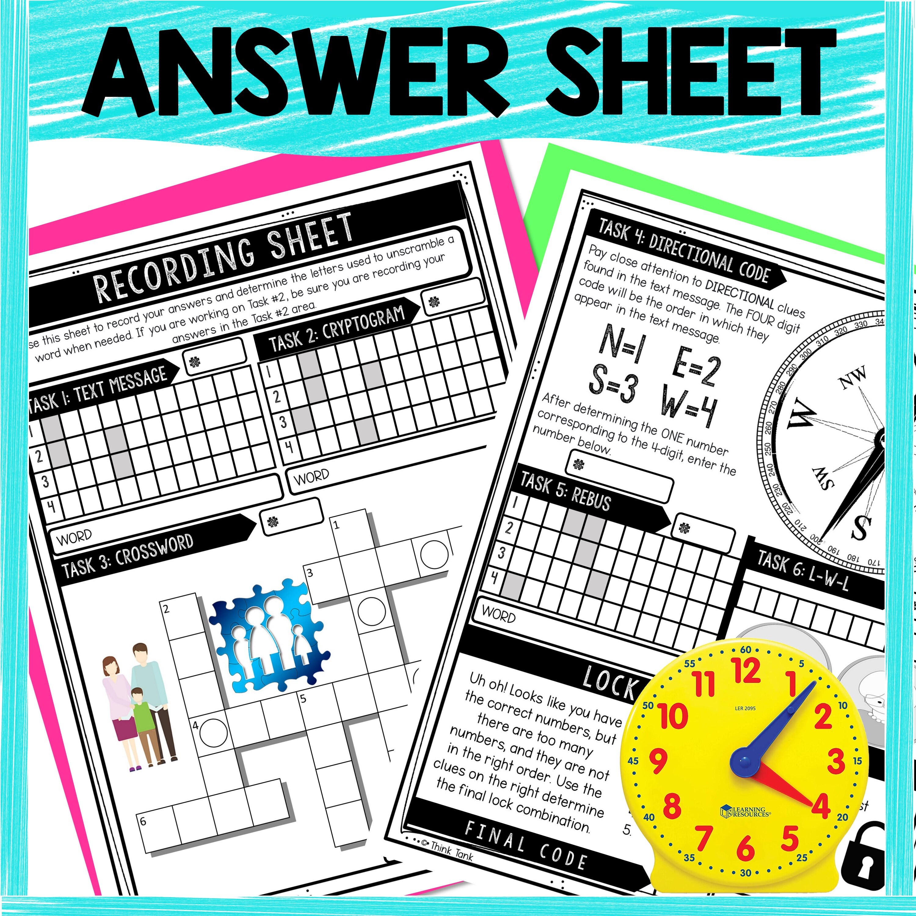 Family Reunion Escape Room Code for Kids Printable Party - Etsy