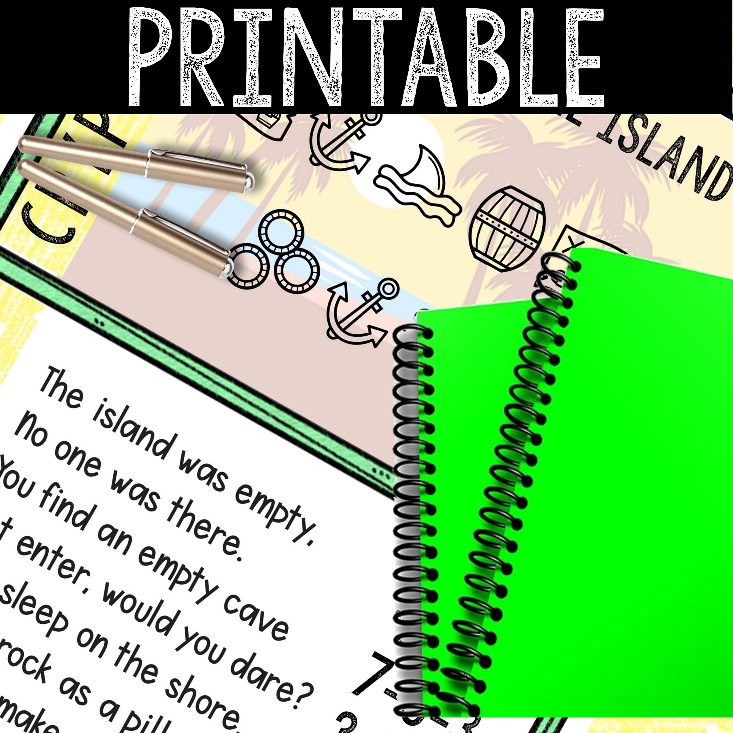 Escape Room for Kids DIY Printable Game Deserted Island - Etsy