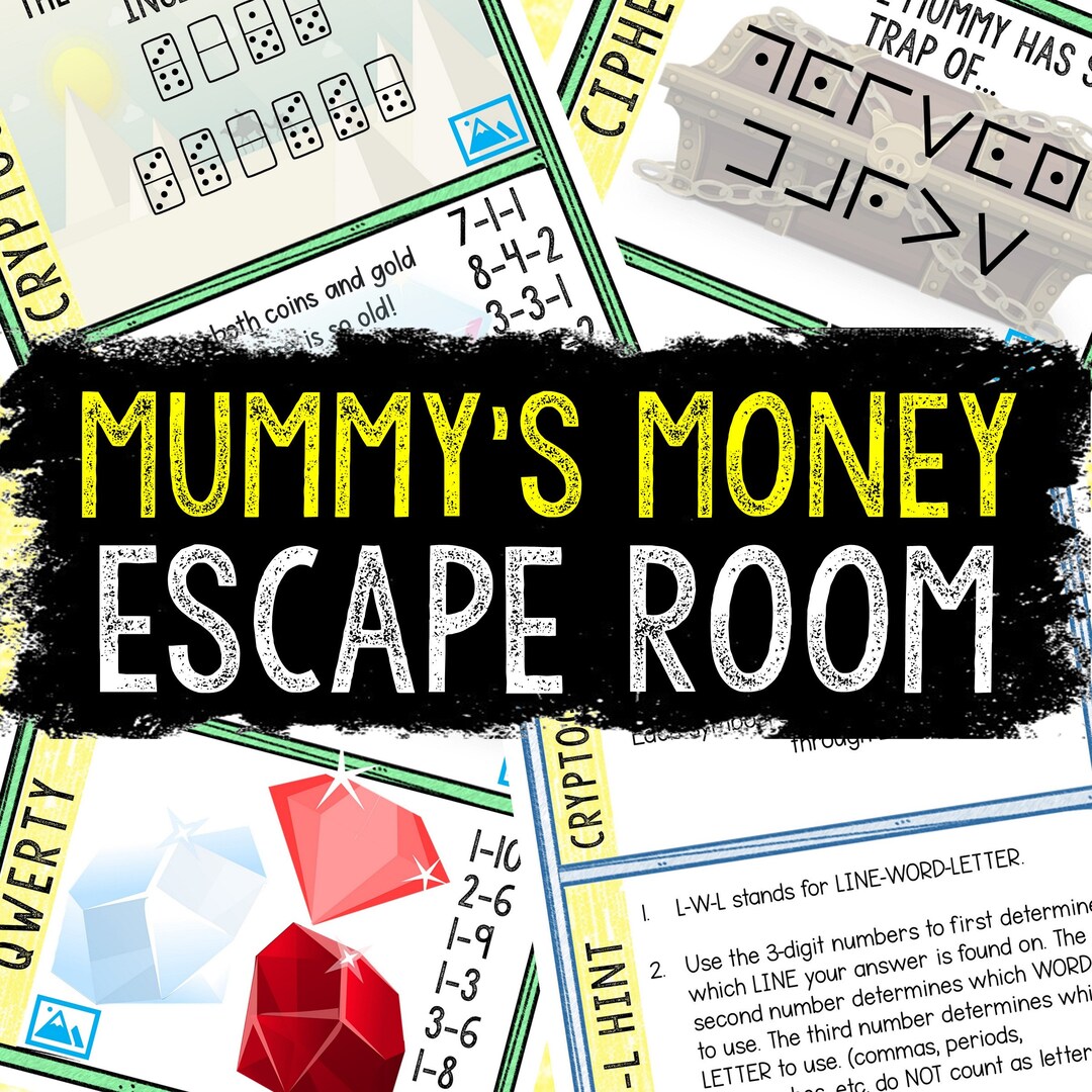 Escape Room for Kids - Printable Party Game – Mummy's Money Escape Room ...