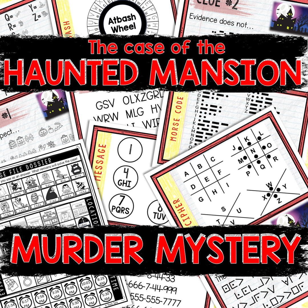 Halloween Haunted Mansion Murder Mystery Game for Kids – Spy Party ...