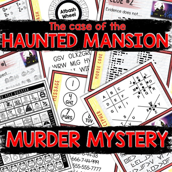 Halloween Haunted Mansion Murder Mystery Game for Kids Spy | Etsy