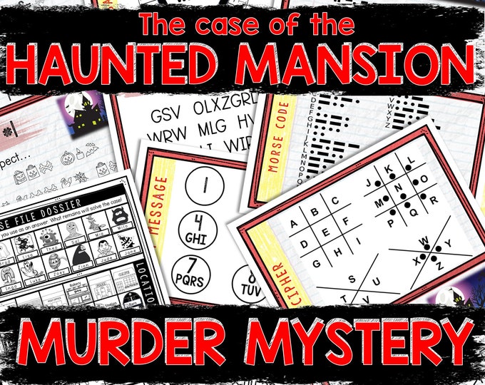 Halloween Haunted Mansion Murder Mystery Game for Kids – Spy Party ...