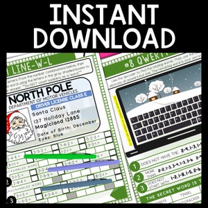 Christmas Escape Room for Kids, Printable Party Game, Cipher Puzzles ...