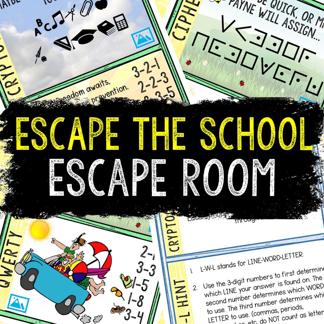 Escape Room for Kids - Printable Party Game – Escape the School Kit ...