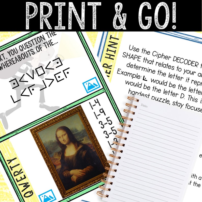 Escape Room for Kids - Printable Party Game – Art Heist Escape Room Kit ...