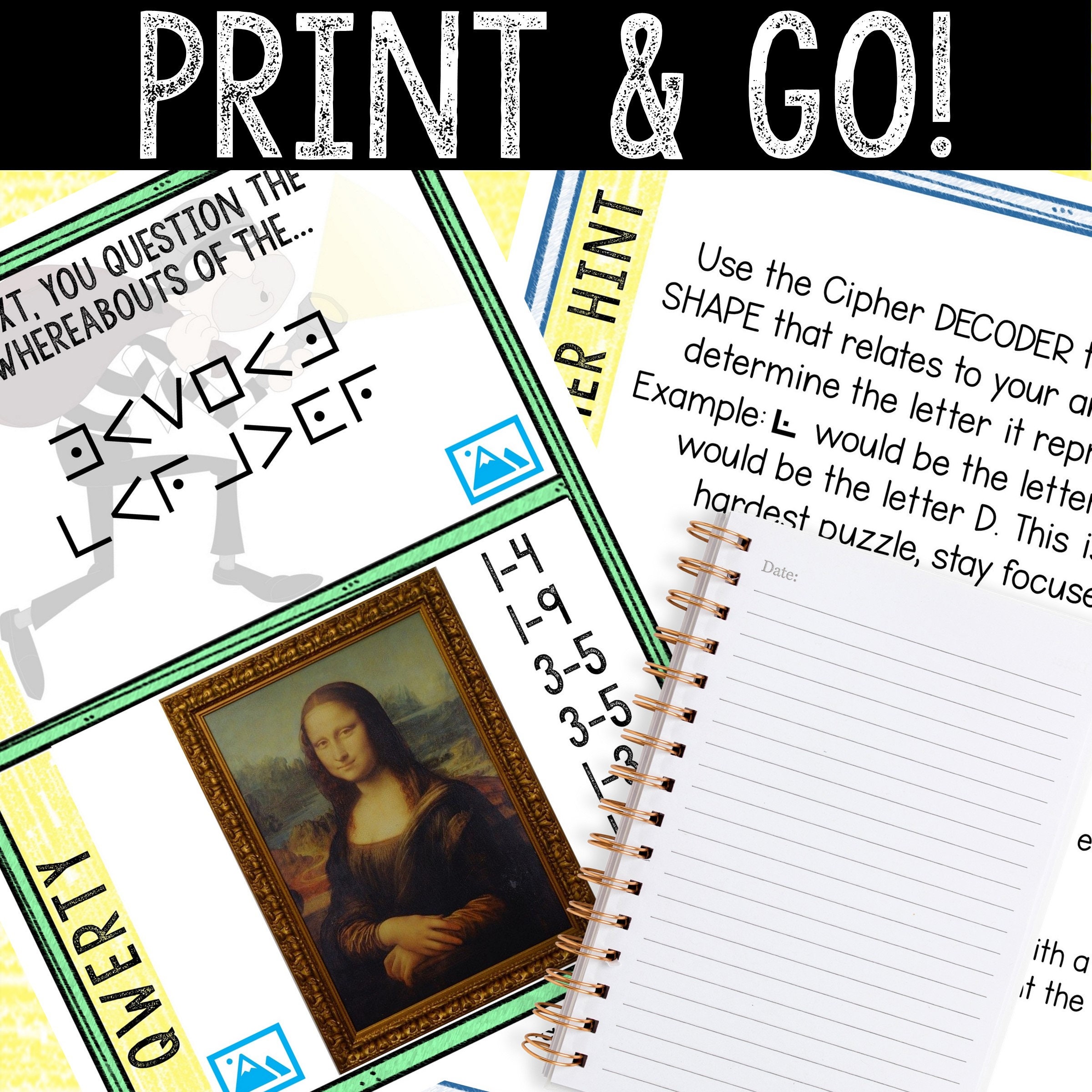 Escape Room for Kids - Printable Party Game – Art Heist Escape Room Kit ...