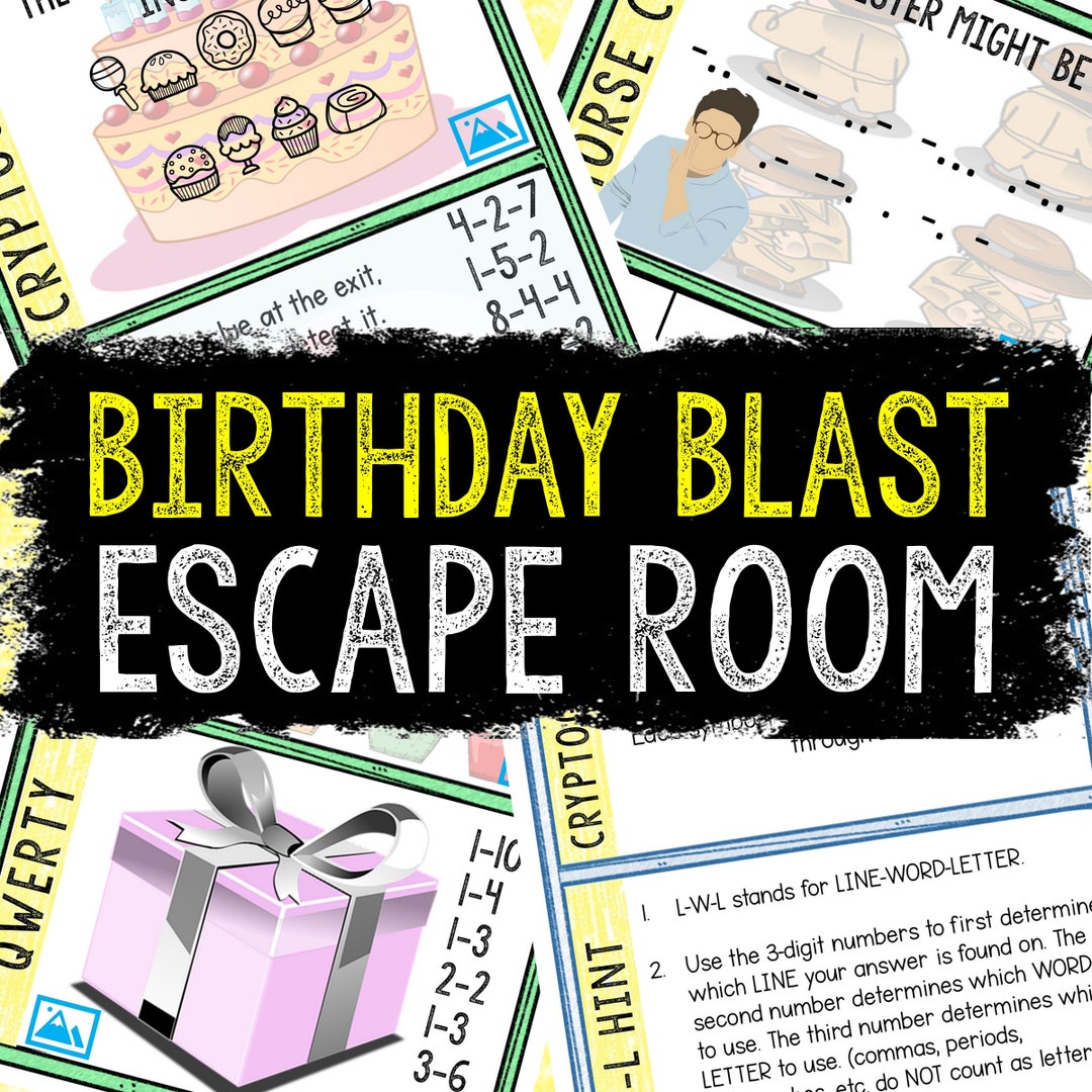 Escape Room for Kids - DIY Printable Game – Birthday Blast Escape Room ...