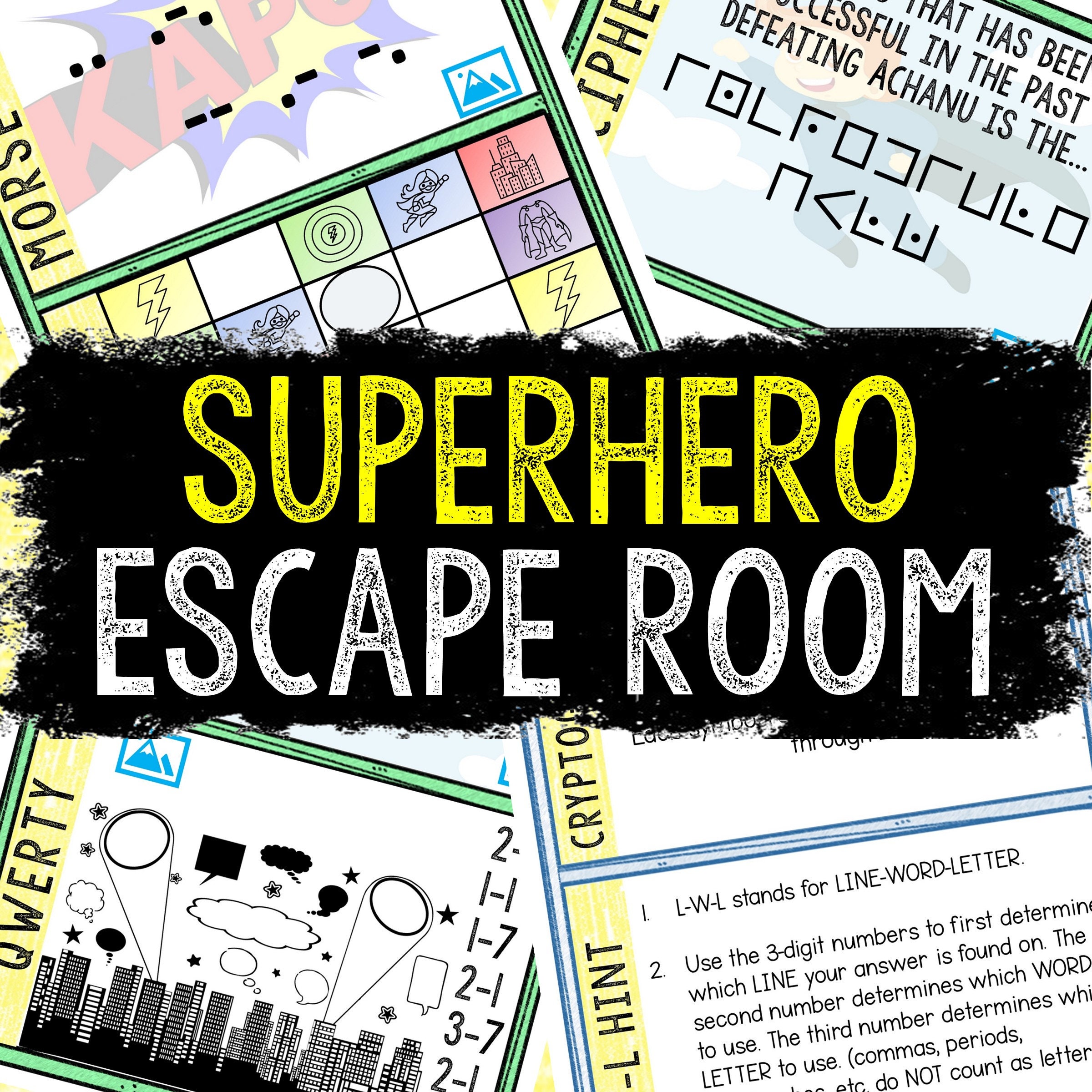 Escape Room for Kids Printable Party Game Superhero Escape - Etsy Canada