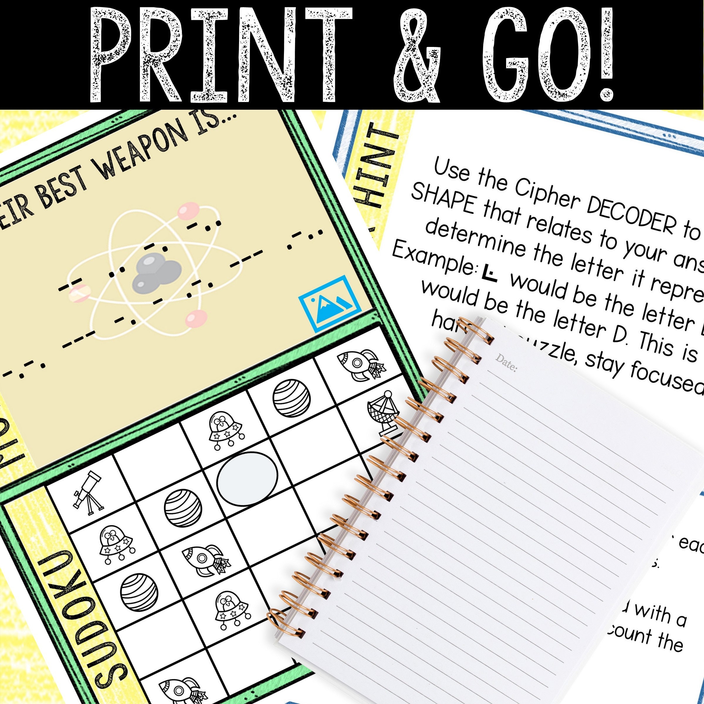 Escape Room for Kids DIY Printable Game Alien Invasion - Etsy