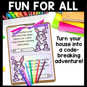 Easter Scavenger Hunt for Kids, Indoor Printable Game, Secret Code ...