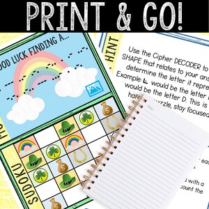 Pot of Gold -- St. Patrick's Day Escape Room Game for Kids - Printable ...