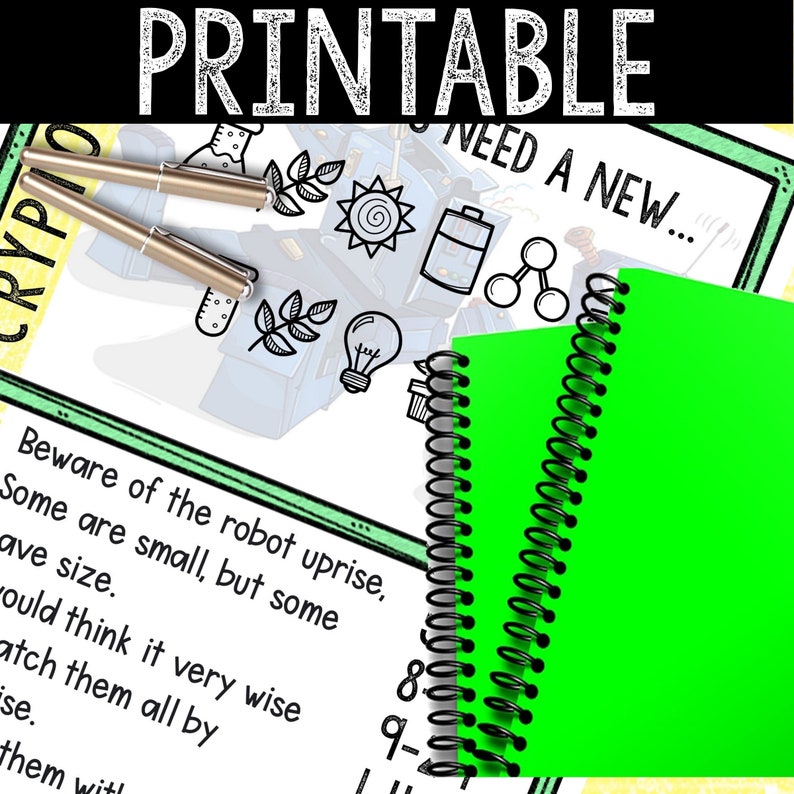 Escape Room for Kids - DIY Printable Game – Robot Takeover Escape Room ...