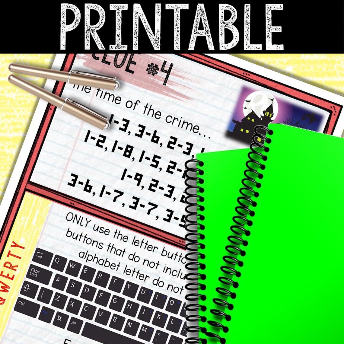 Halloween Haunted Mansion Murder Mystery Game for Kids Spy | Etsy