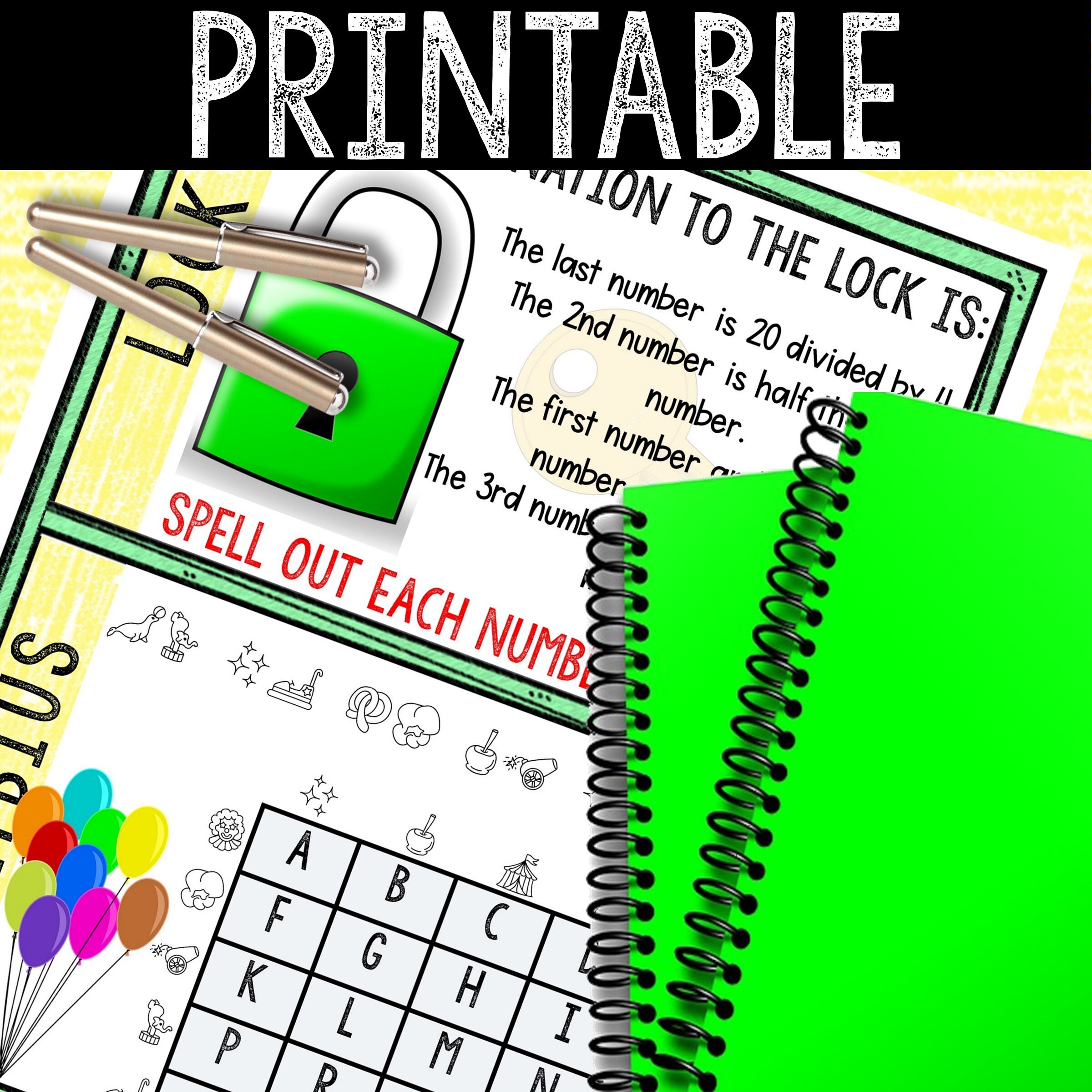 Escape Room for Kids Printable Party Game Circus Act - Etsy