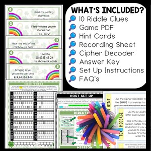 St. Patrick's Day Scavenger Hunt for Kids With Escape Room Puzzles ...