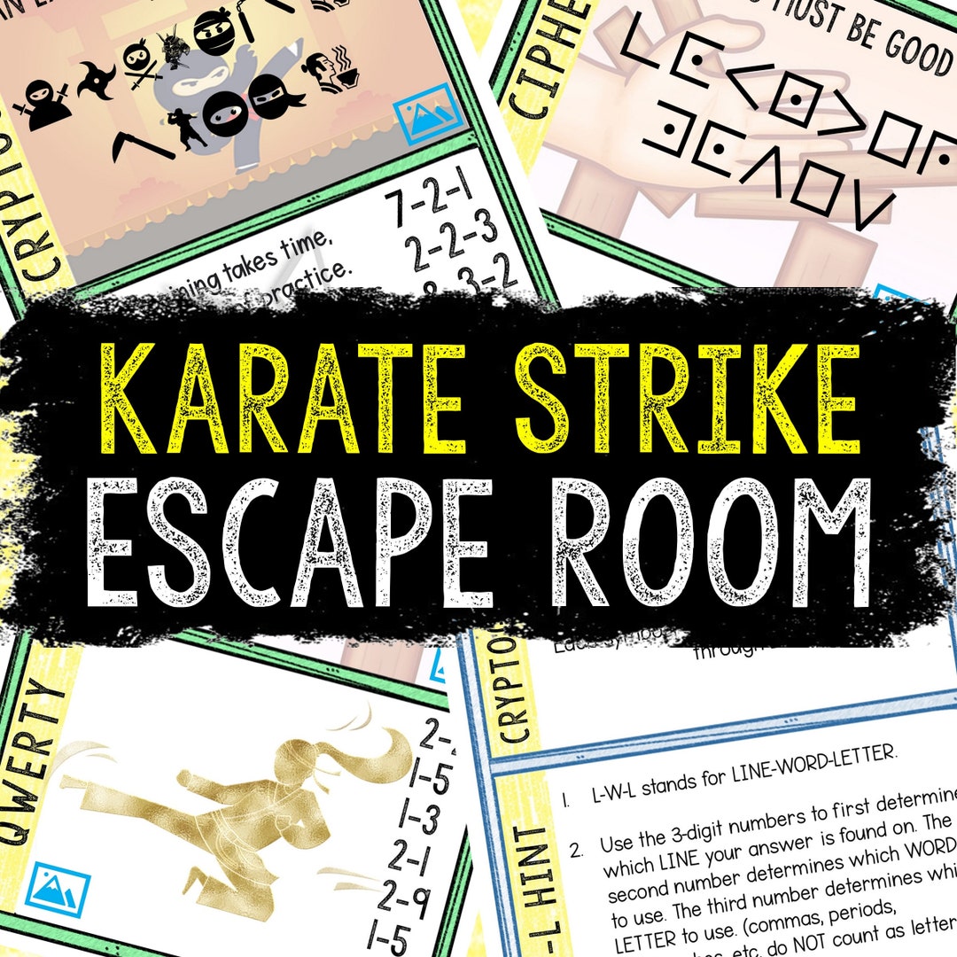 Escape Room for Kids - Printable Party Game – Karate Strike Escape Room ...