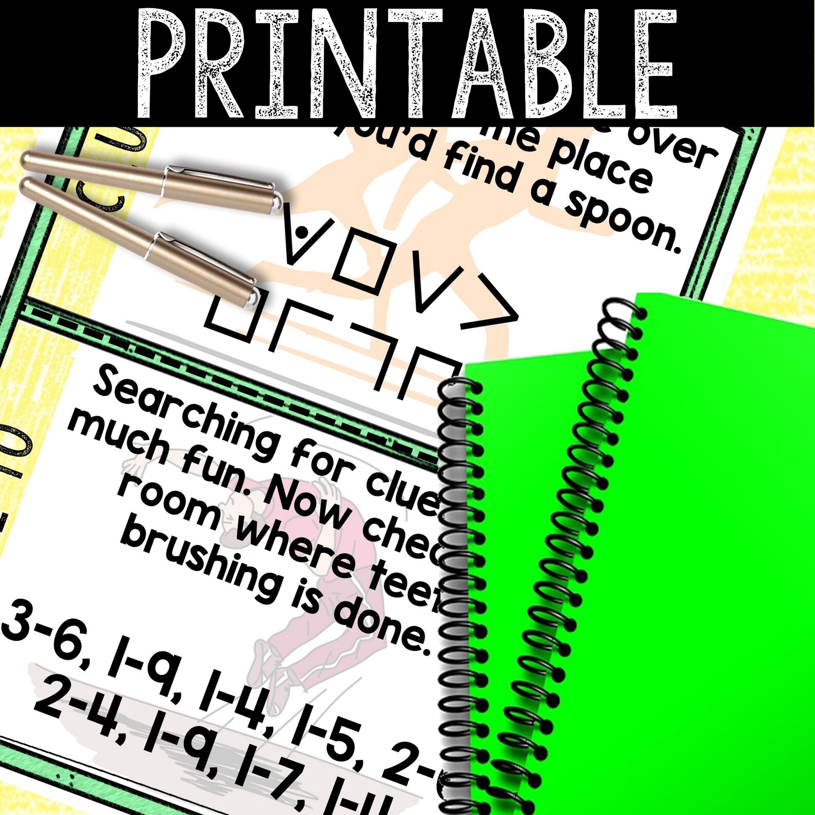 Sports Theme Treasure Hunt for Kids Printable Puzzle Game - Etsy