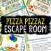 Escape Room for Kids Printable Party Game Pizza Pizzaz Escape Room Kit ...