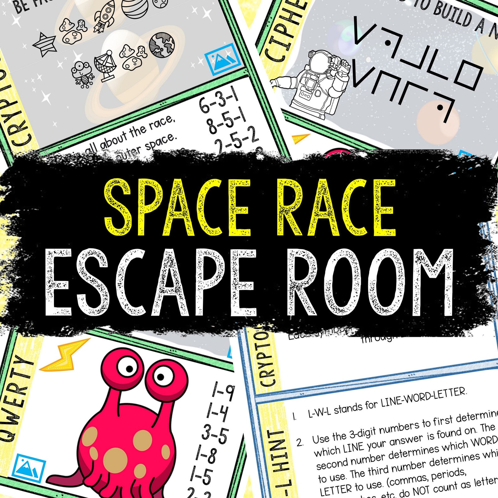 Escape Room for Kids - Printable Party Game – Space Race Escape Room ...