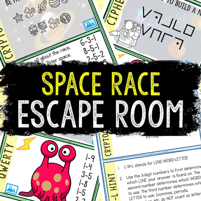 Escape Room for Kids - Printable Party Game – Space Race Escape Room ...