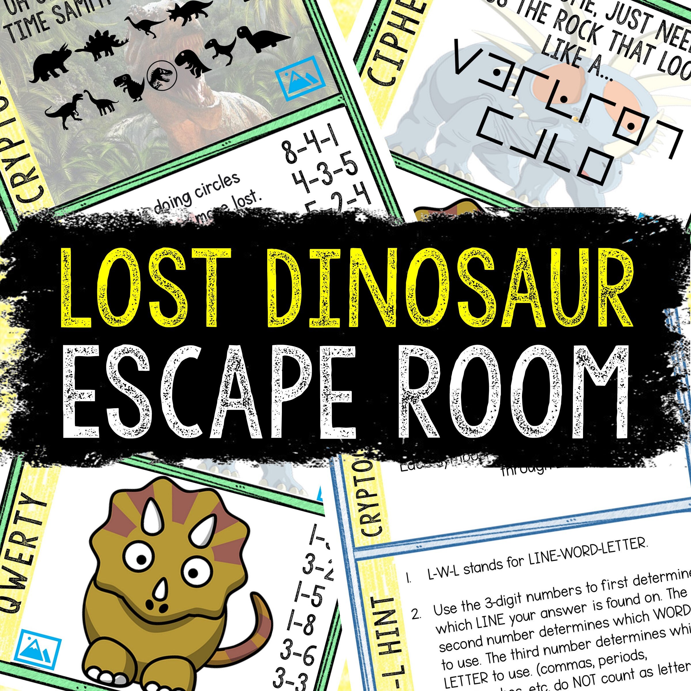 Escape Room for Kids DIY Printable Game Lost Dinosaur | Etsy