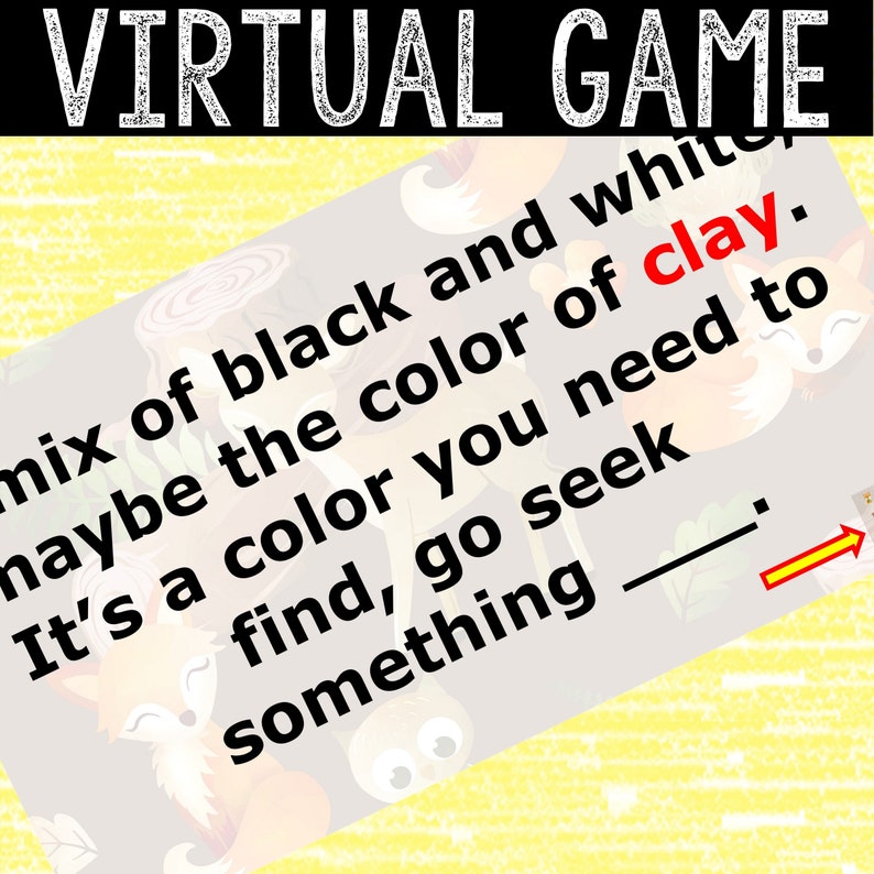 Animals Virtual Scavenger Hunt for Kids Digital Party Game - Etsy