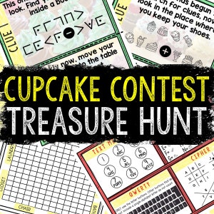 Cupcake Contest Treasure Hunt for Kids Printable Game Indoor Scavenger ...