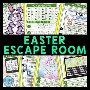 Easter Escape Room for Kids, Printable Party Game, Cipher Puzzles ...