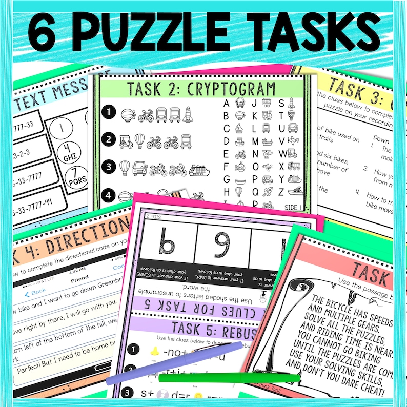 Bike Lock Escape Room Code for Kids Printable Party Game - Etsy