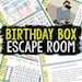 Escape Room for Kids - Printable Party Game – Birthday Box Escape Room ...