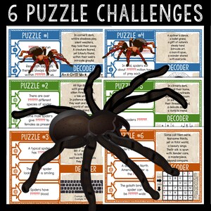 Spiders Fact Quest Escape Room for Kids, Printable Party Game, Family ...