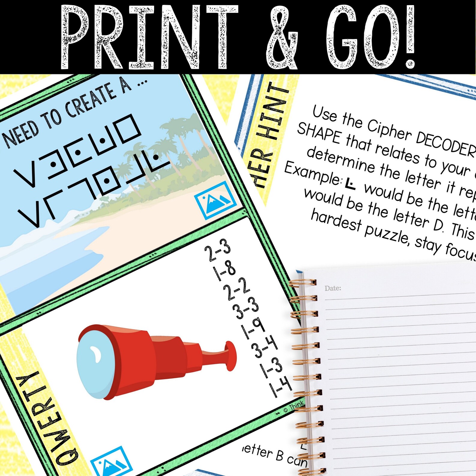 Escape Room for Kids DIY Printable Game Deserted Island | Etsy