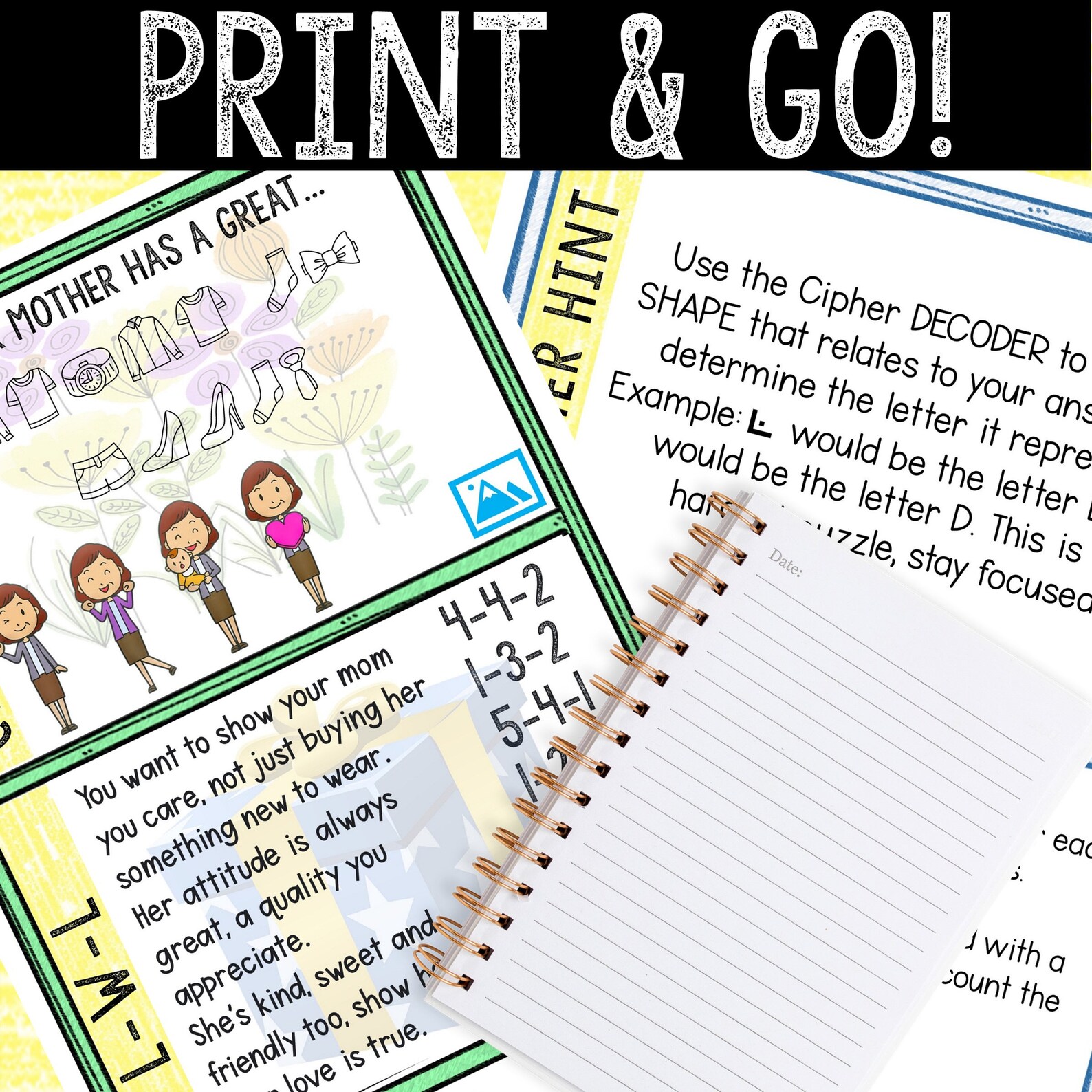 Escape Room for Kids - Printable Party Game – Mother's Day Escape Room ...