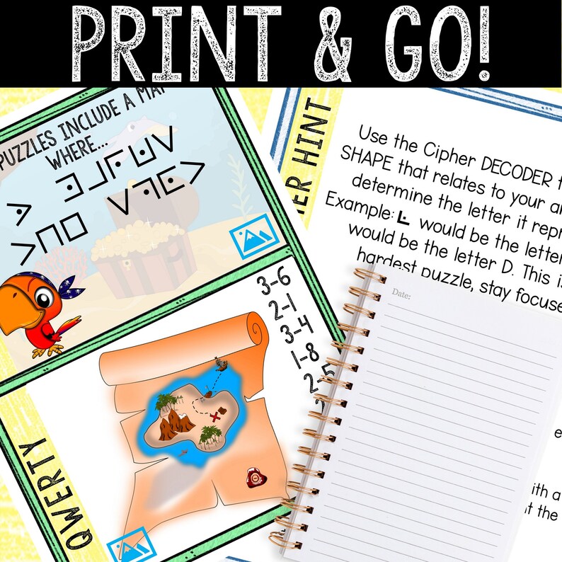 Escape Room for Kids Printable Party Game Pirate Ship - Etsy