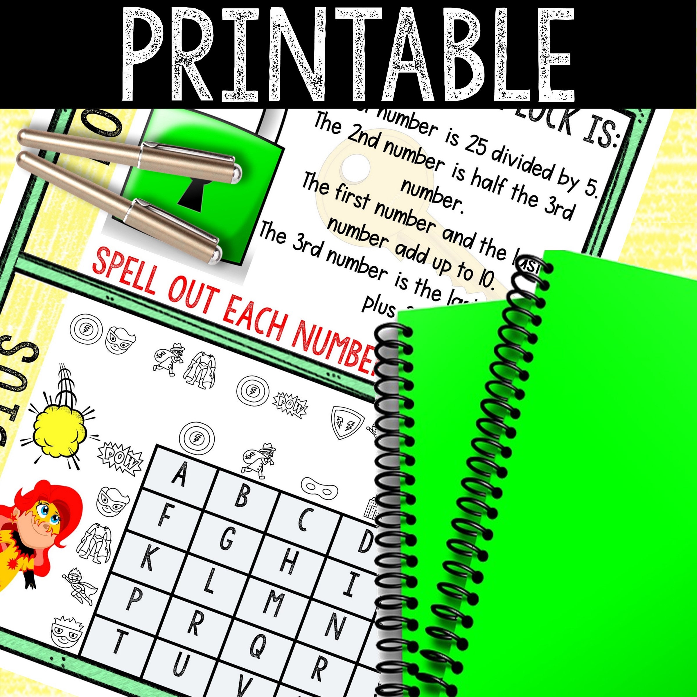 Escape Room for Kids Printable Party Game Superhero Escape | Etsy