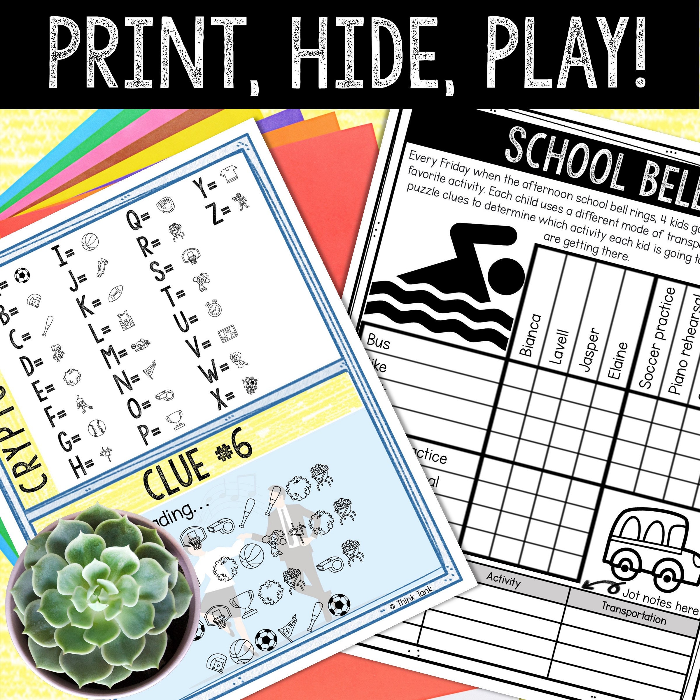 Logic Puzzle Scavenger Hunt Game for Kids Party Game - Etsy