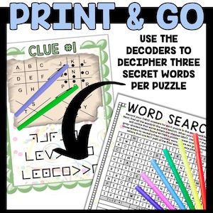 Mardi Gras Escape Room Word Search, Printable Party Game for Kids ...
