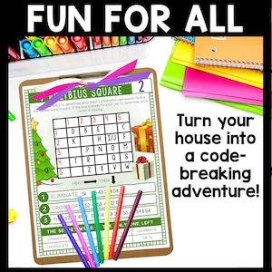 Christmas Escape Room for Kids, Printable Party Game, Cipher Puzzles ...