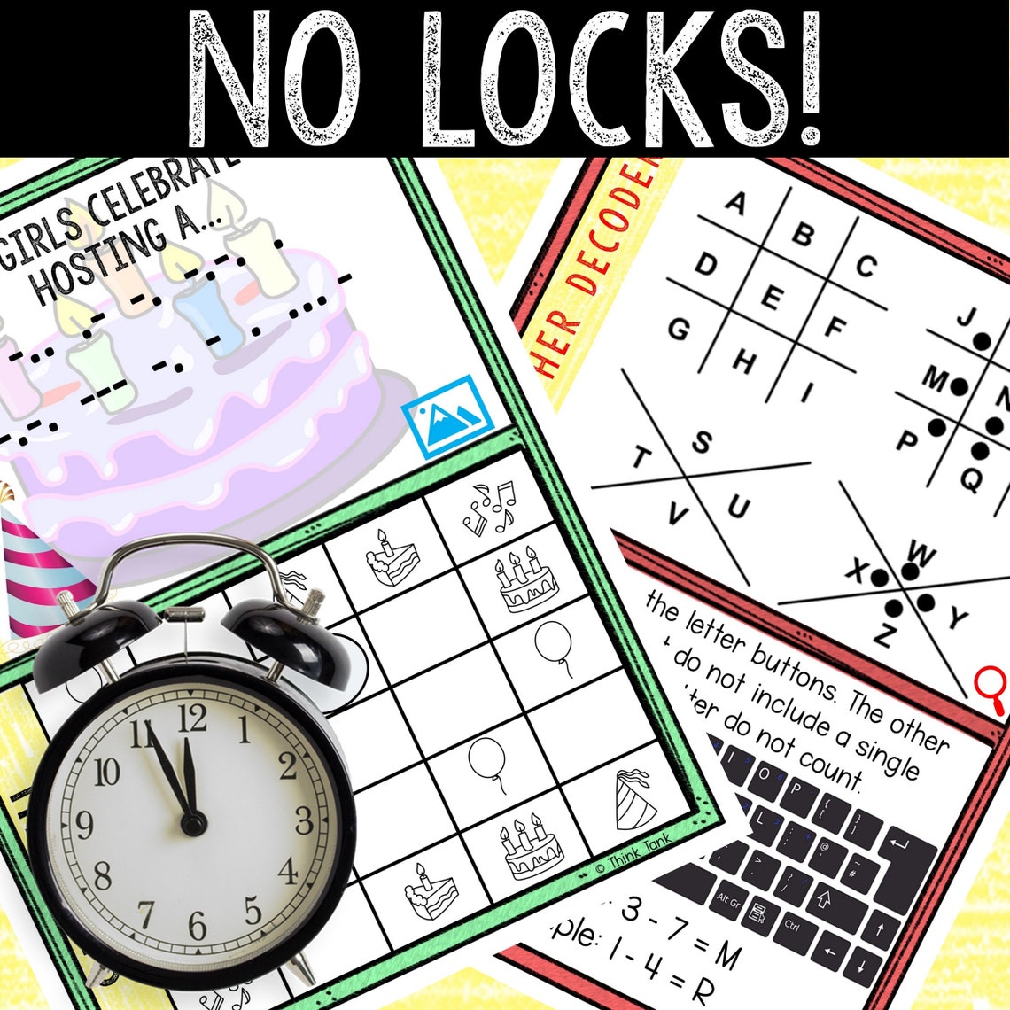 Escape Room for Kids - Printable Party Game – Birthday Bash Escape Room ...