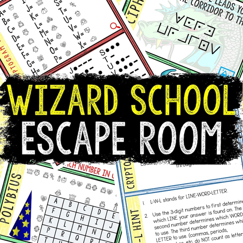 Escape Room for Kids DIY Printable Game Wizard School - Etsy
