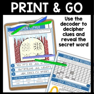 Winter Escape Room for Kids, Printable Party Game, Cipher Puzzles ...