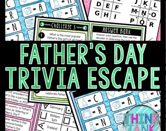 Father's Day Printable Escape Room Party Game - Etsy