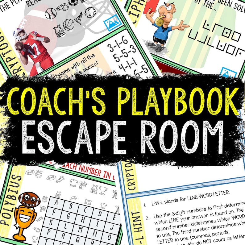 Escape Room for Kids Printable Party Game Football - Etsy