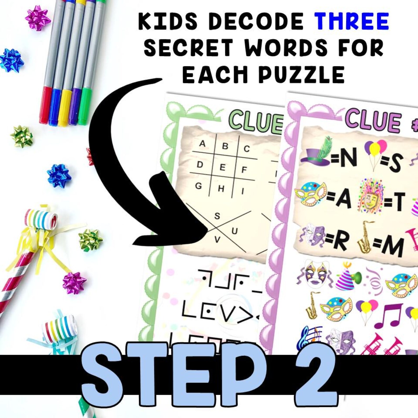 Mardi Gras Escape Room Word Search, Printable Party Game for Kids ...