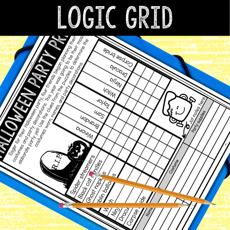 Halloween Logic Puzzle Scavenger Hunt Game for Kids Party - Etsy