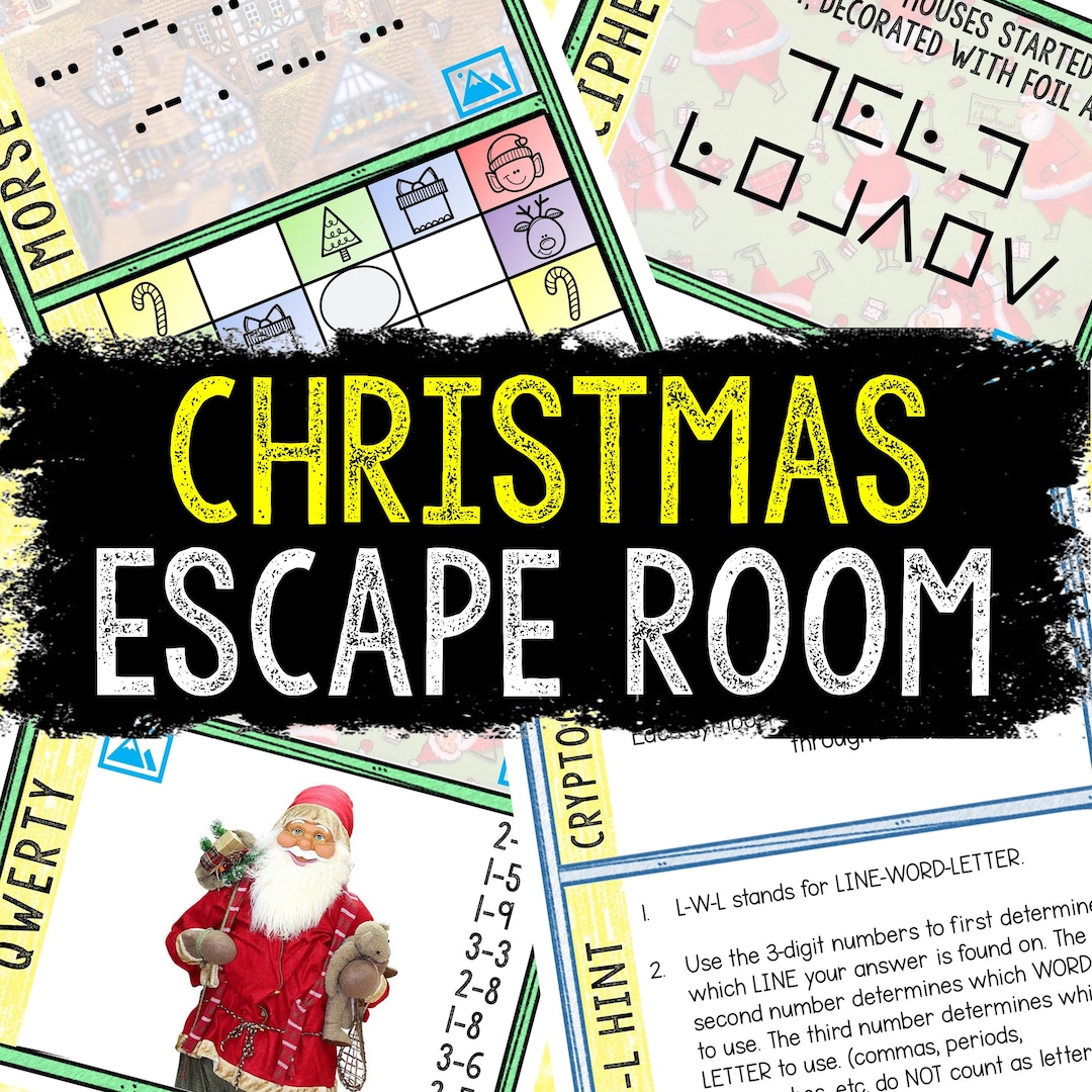 Christmas Escape Room for Kids, Printable Party Game, Christmas Escape ...