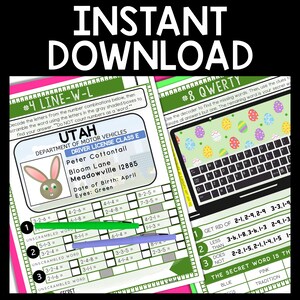 Easter Escape Room for Kids, Printable Party Game, Cipher Puzzles ...