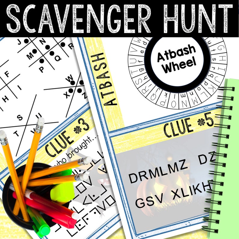 Halloween Logic Puzzle Scavenger Hunt Game for Kids Party - Etsy