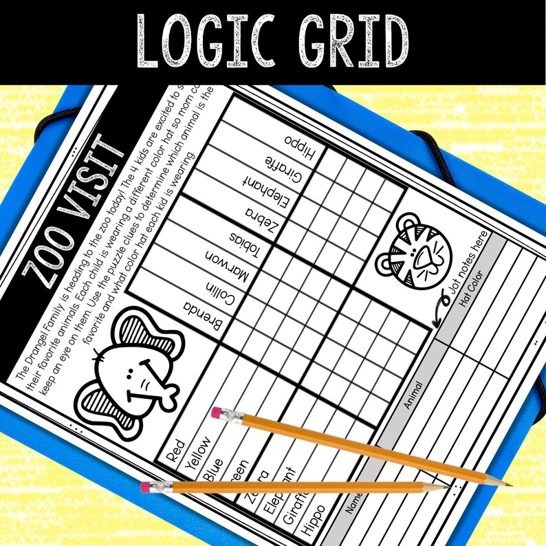 Logic Puzzle Scavenger Hunt Game for Kids Party Game Zoo - Etsy